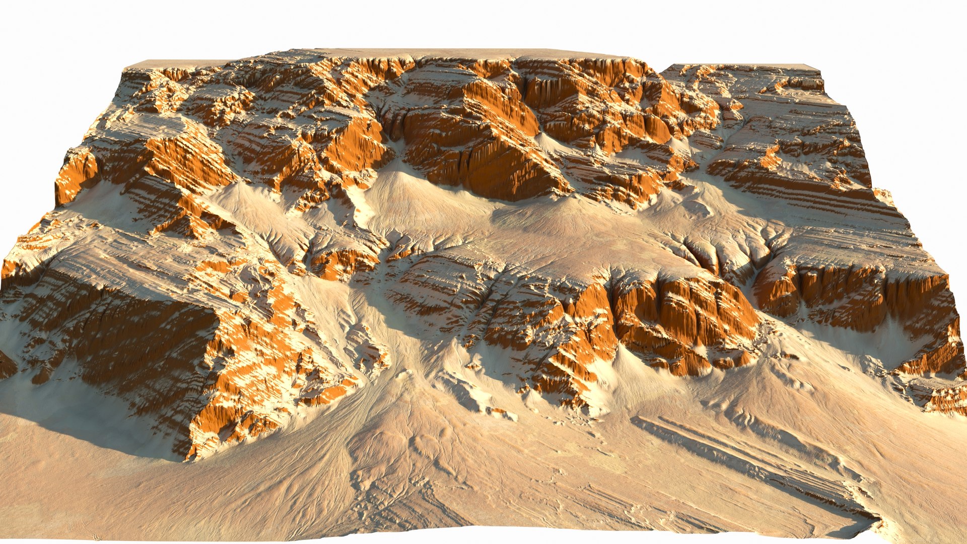 3D Desert Rocky Slope Model - TurboSquid 2152342
