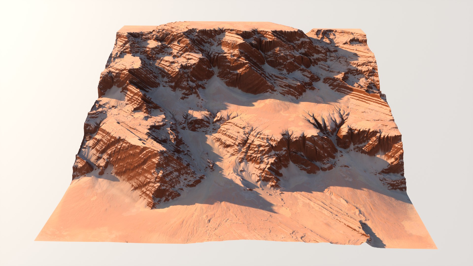 3D Desert Rocky Slope Model - TurboSquid 2152342