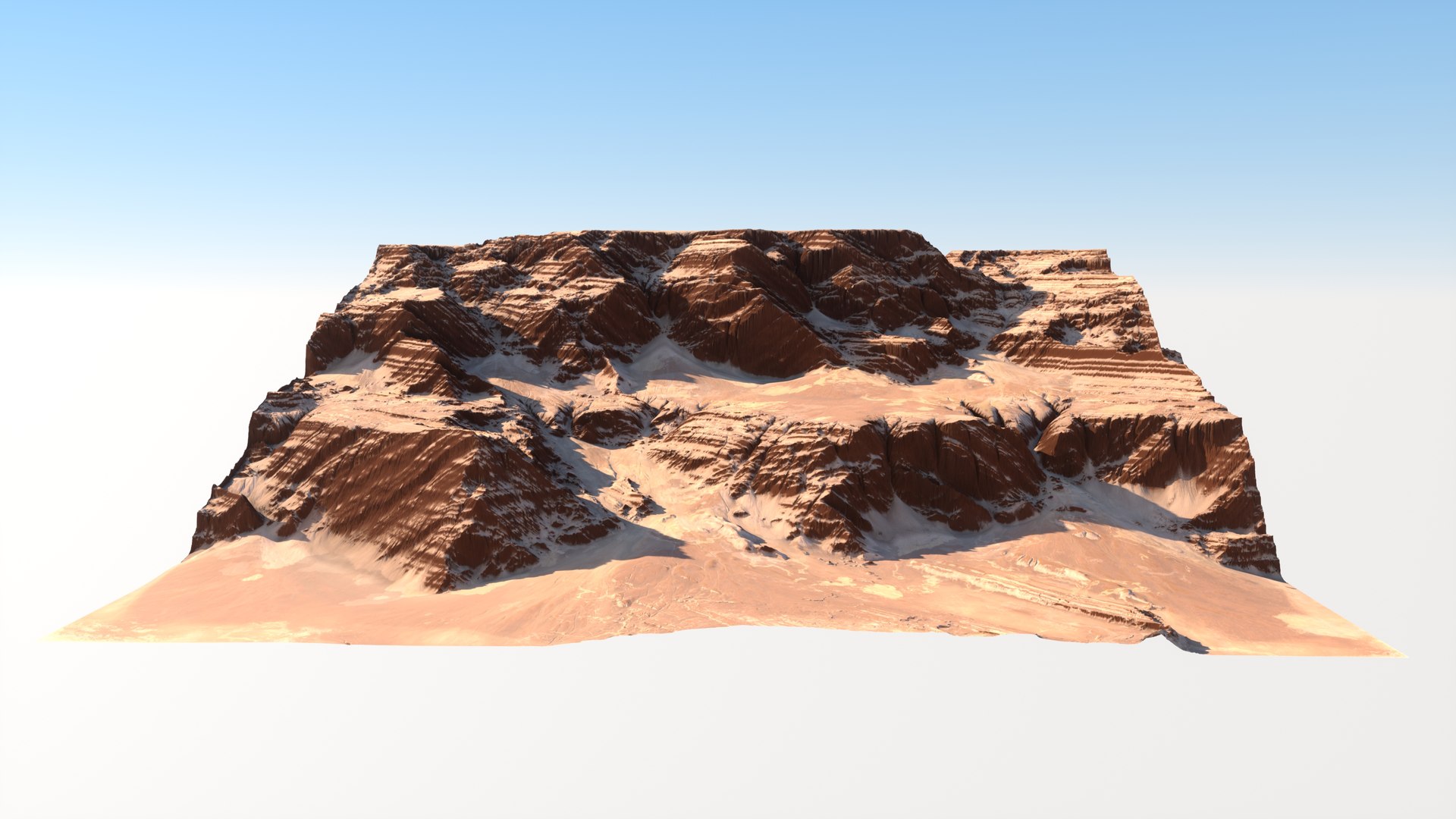 3D Desert Rocky Slope Model - TurboSquid 2152342