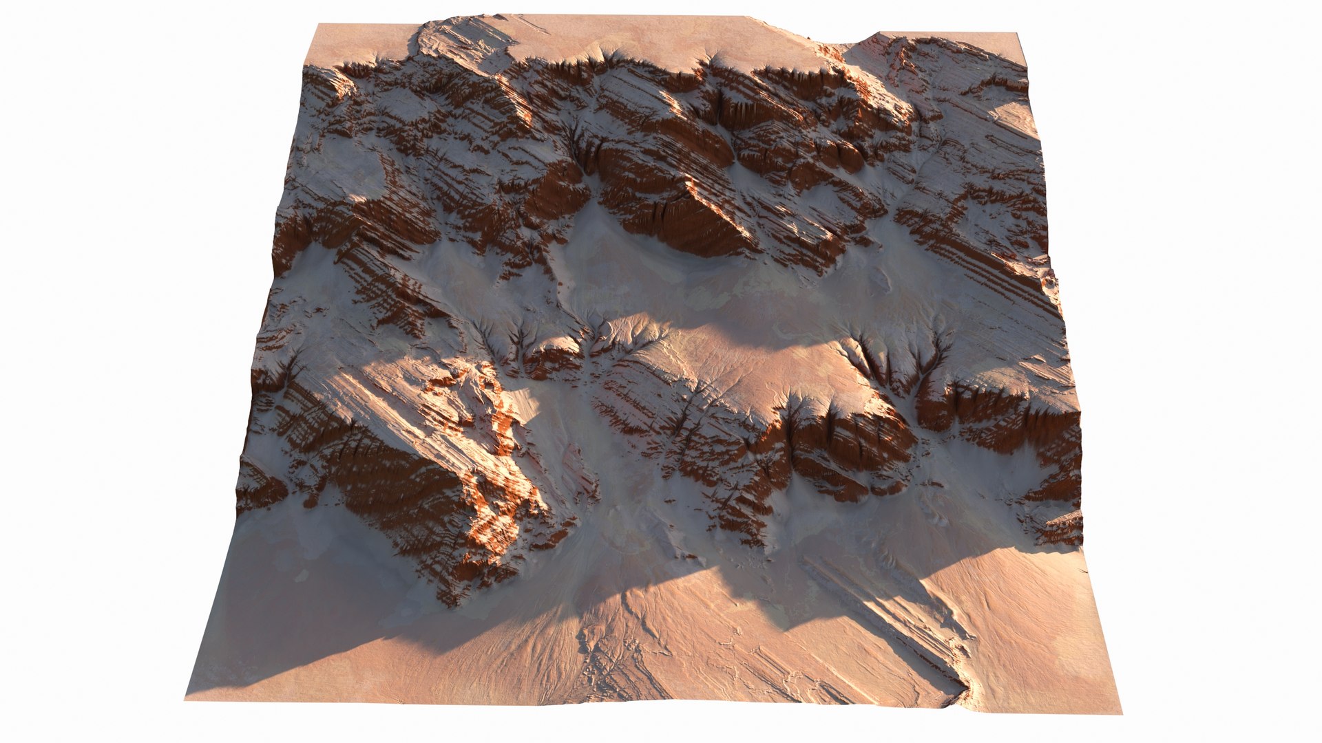 3D Desert Rocky Slope Model - TurboSquid 2152342