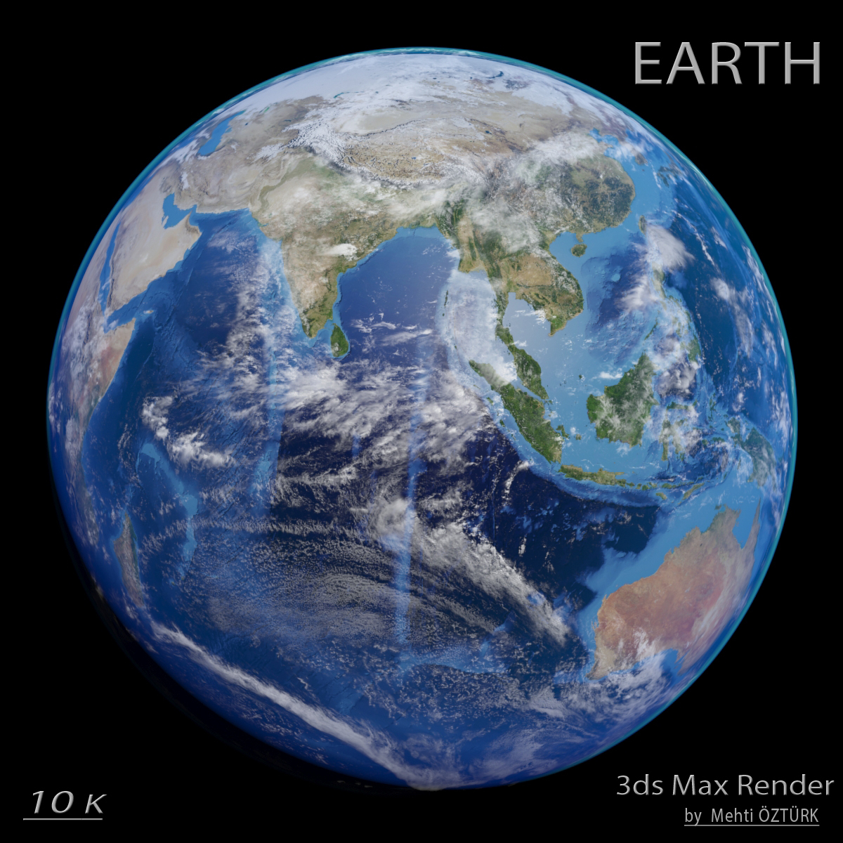 realistic earth 3d max