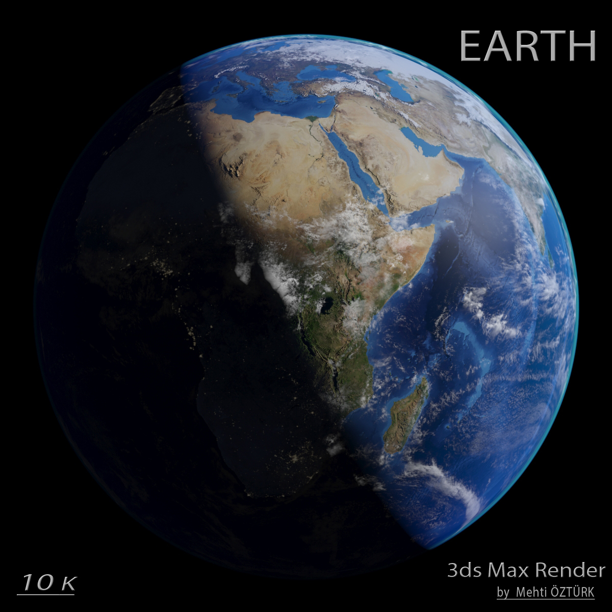 realistic earth 3d max