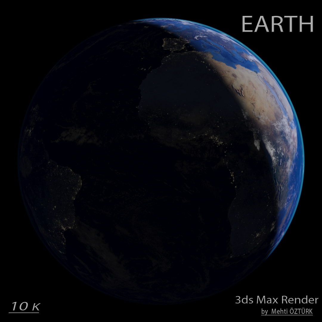 realistic earth 3d max