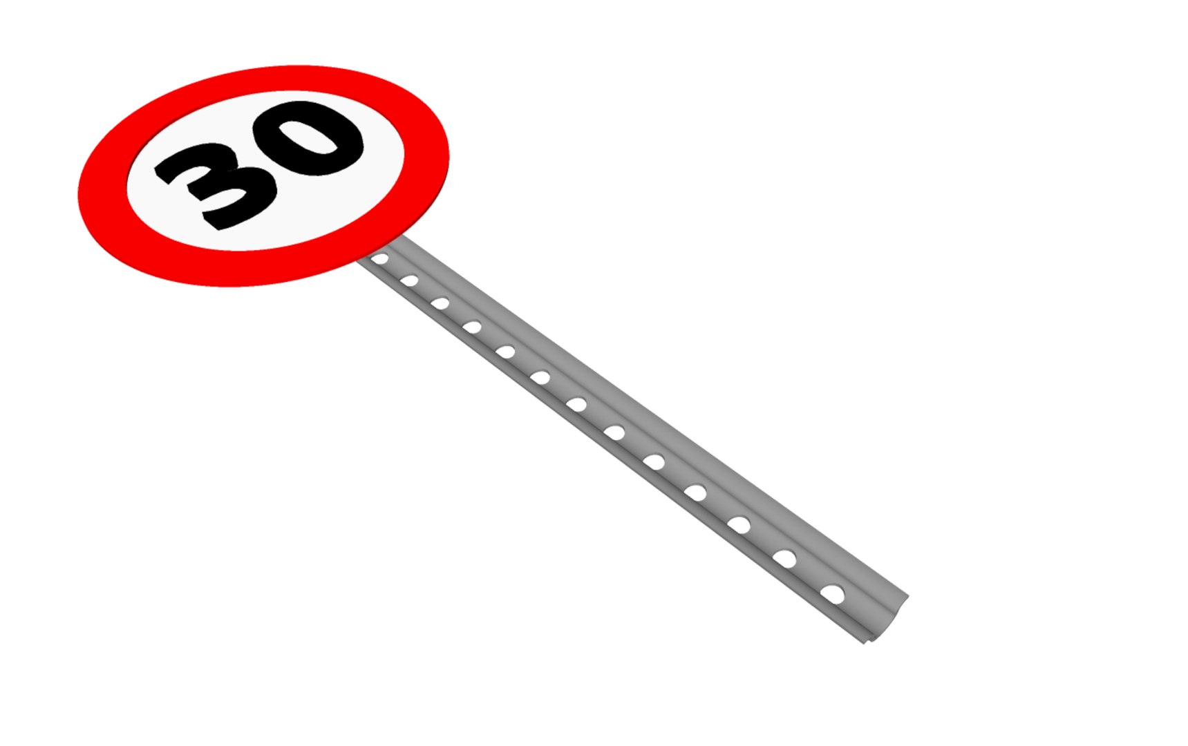 30 speed limit 3D - TurboSquid 1872233