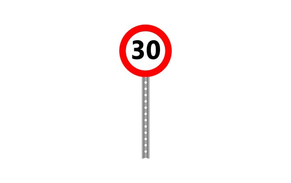 30 speed limit 3D - TurboSquid 1872233