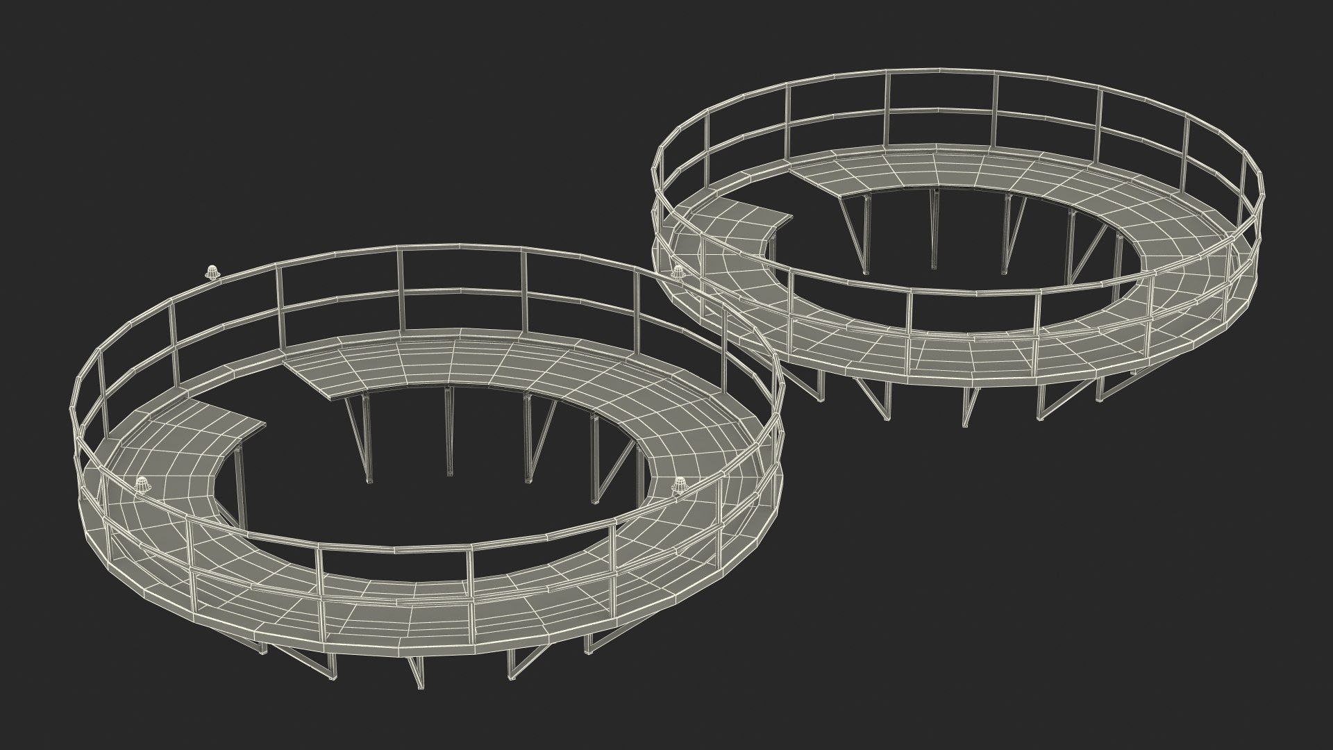 Industrial Circular Platforms With Railings 3D Model - TurboSquid 2371746