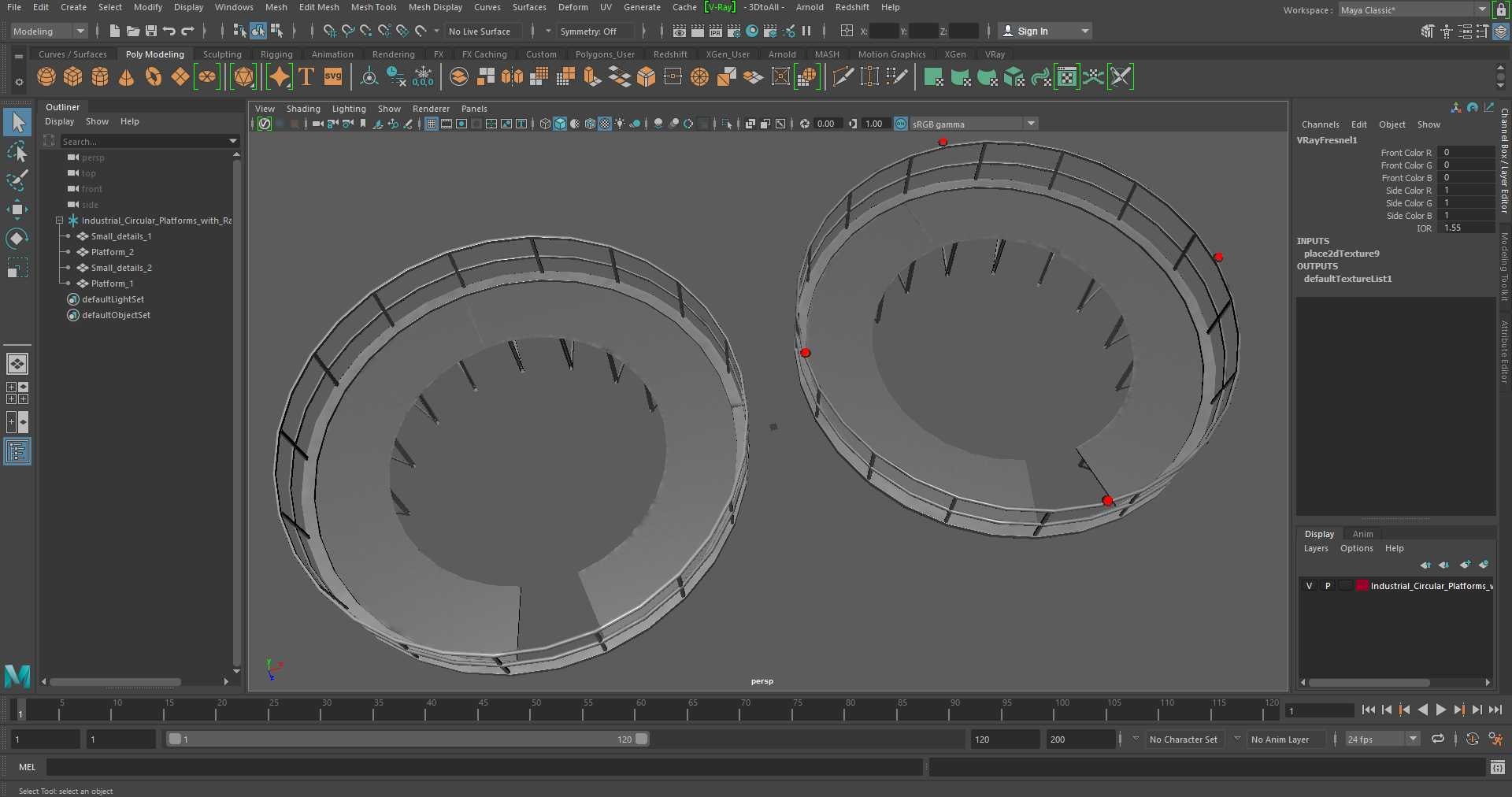 Industrial Circular Platforms With Railings 3D Model - TurboSquid 2371746