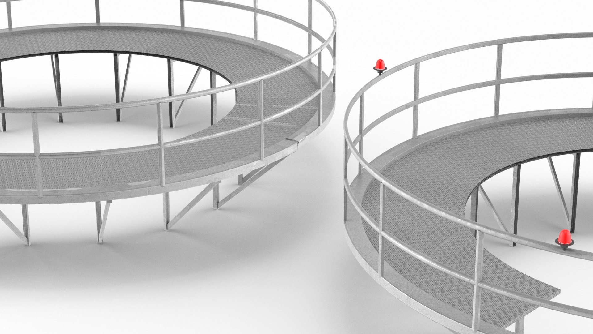 Industrial Circular Platforms With Railings 3D Model - TurboSquid 2371746