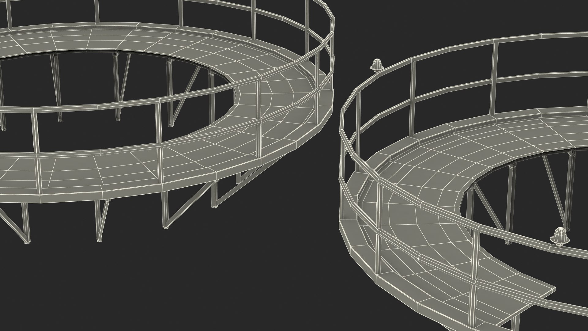 Industrial Circular Platforms With Railings 3D Model - TurboSquid 2371746