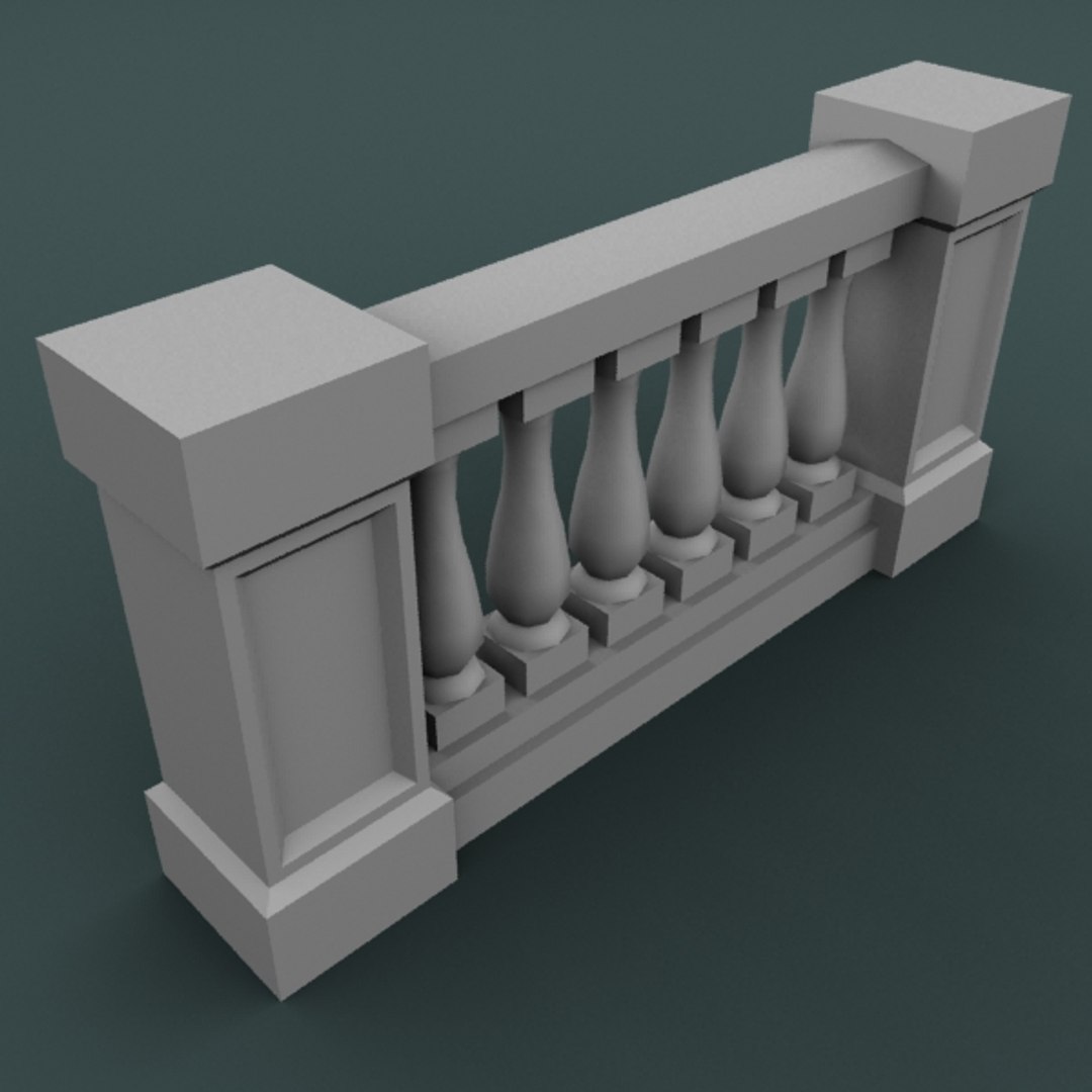 Balustrade Architectural 3d Model