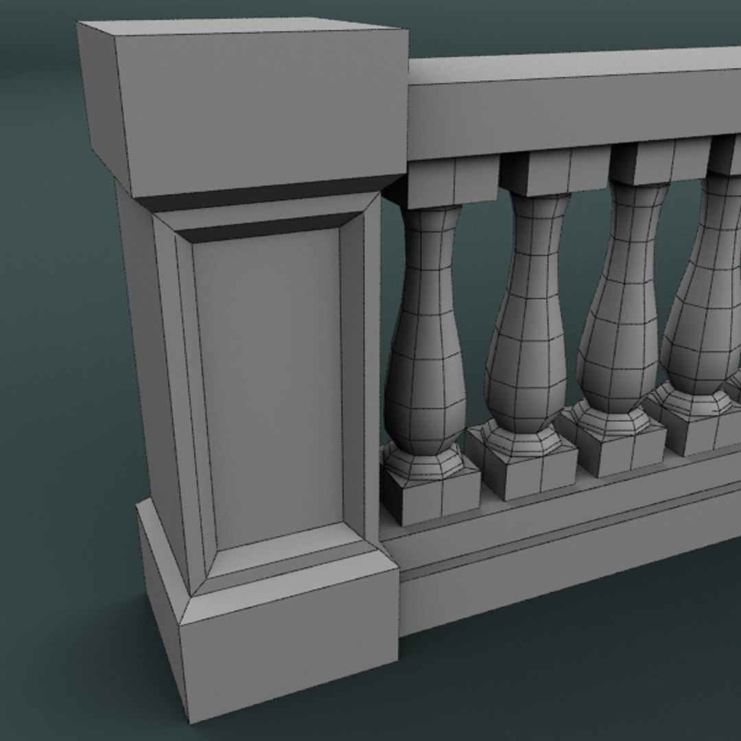 Balustrade Architectural 3d Model