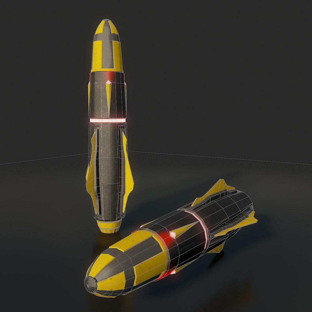 3d Model Military Missile
