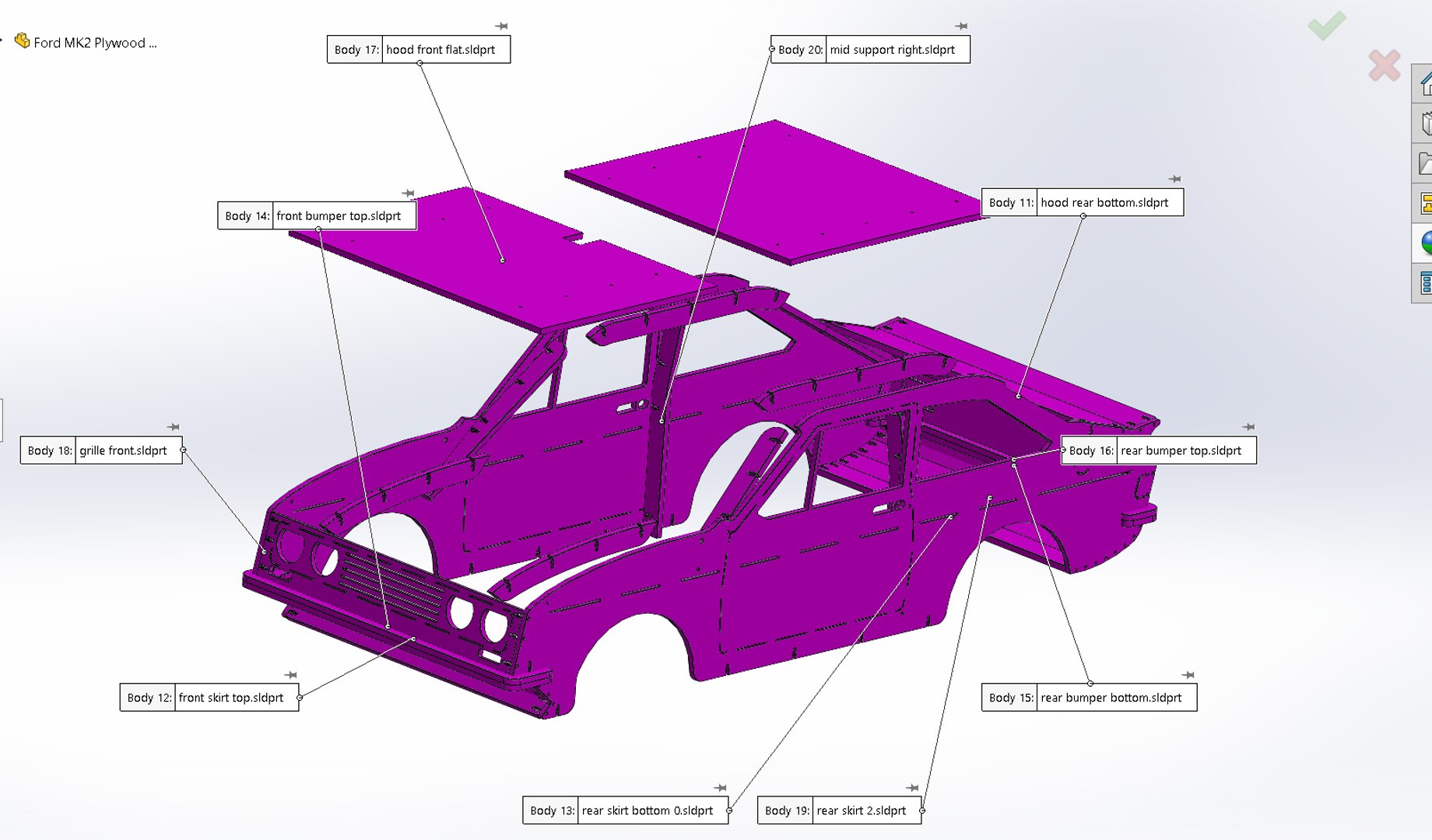 Escort Mk2 Cut Laser Model - TurboSquid 1378004
