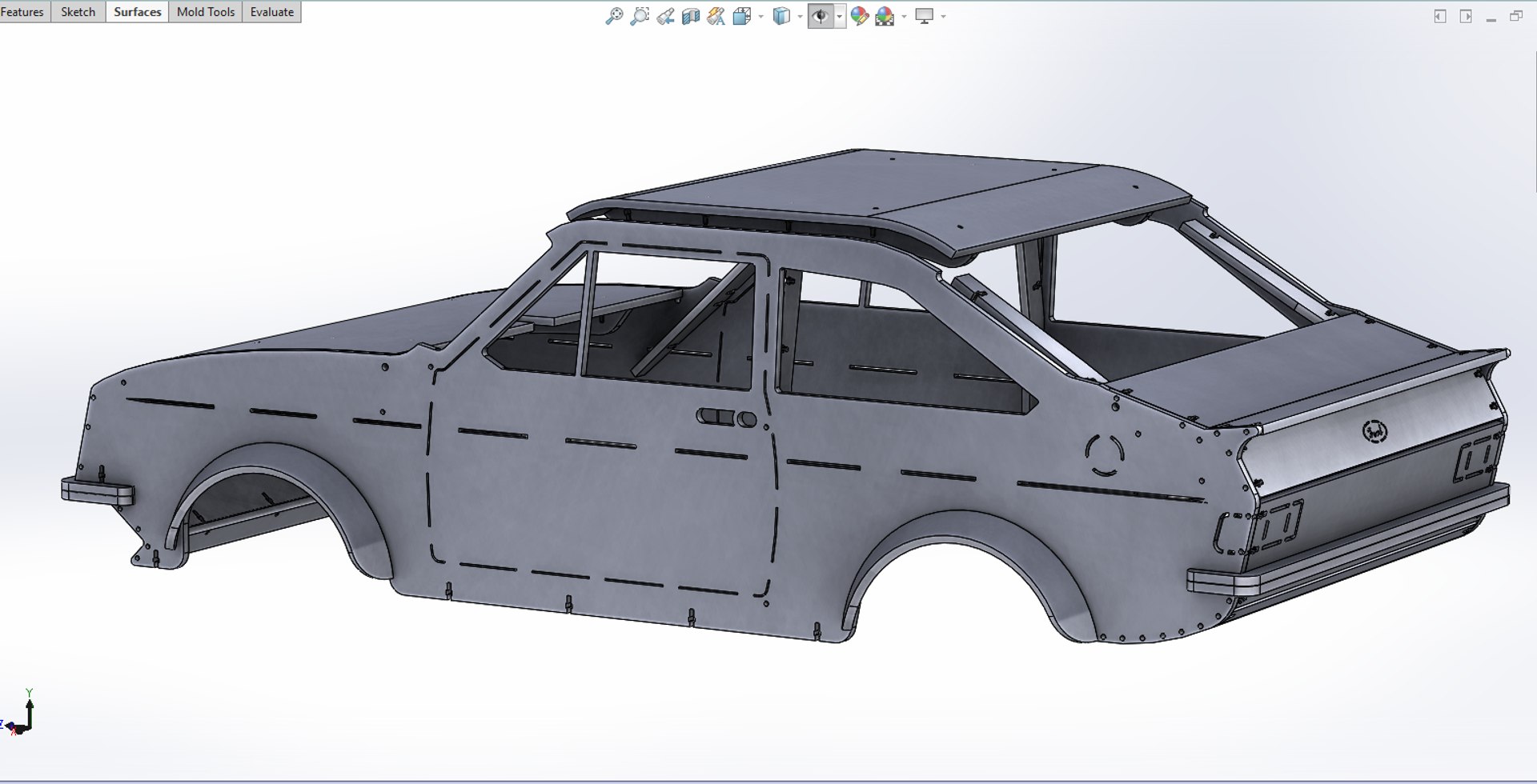 Escort Mk2 Cut Laser Model - TurboSquid 1378004