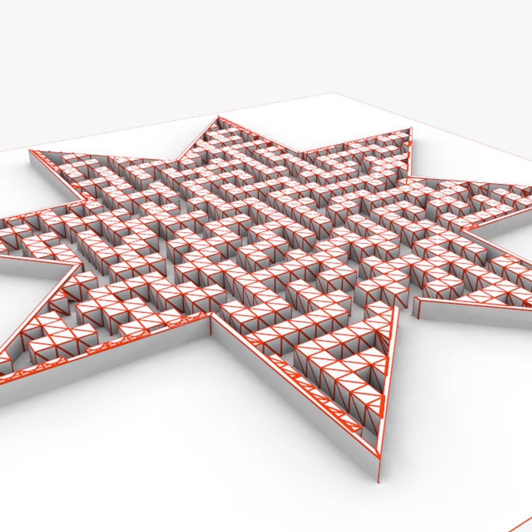 3ds max square labyrinth