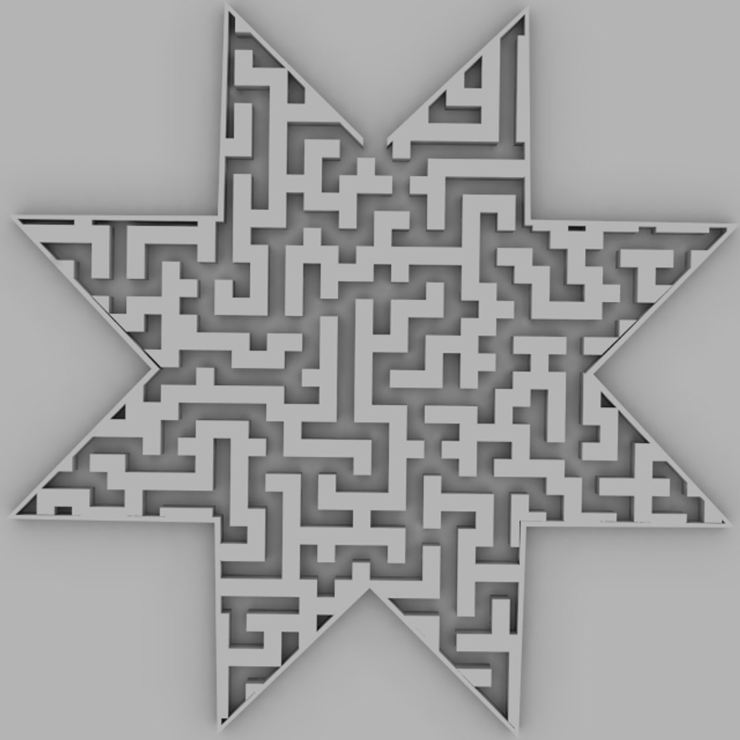 3ds max square labyrinth