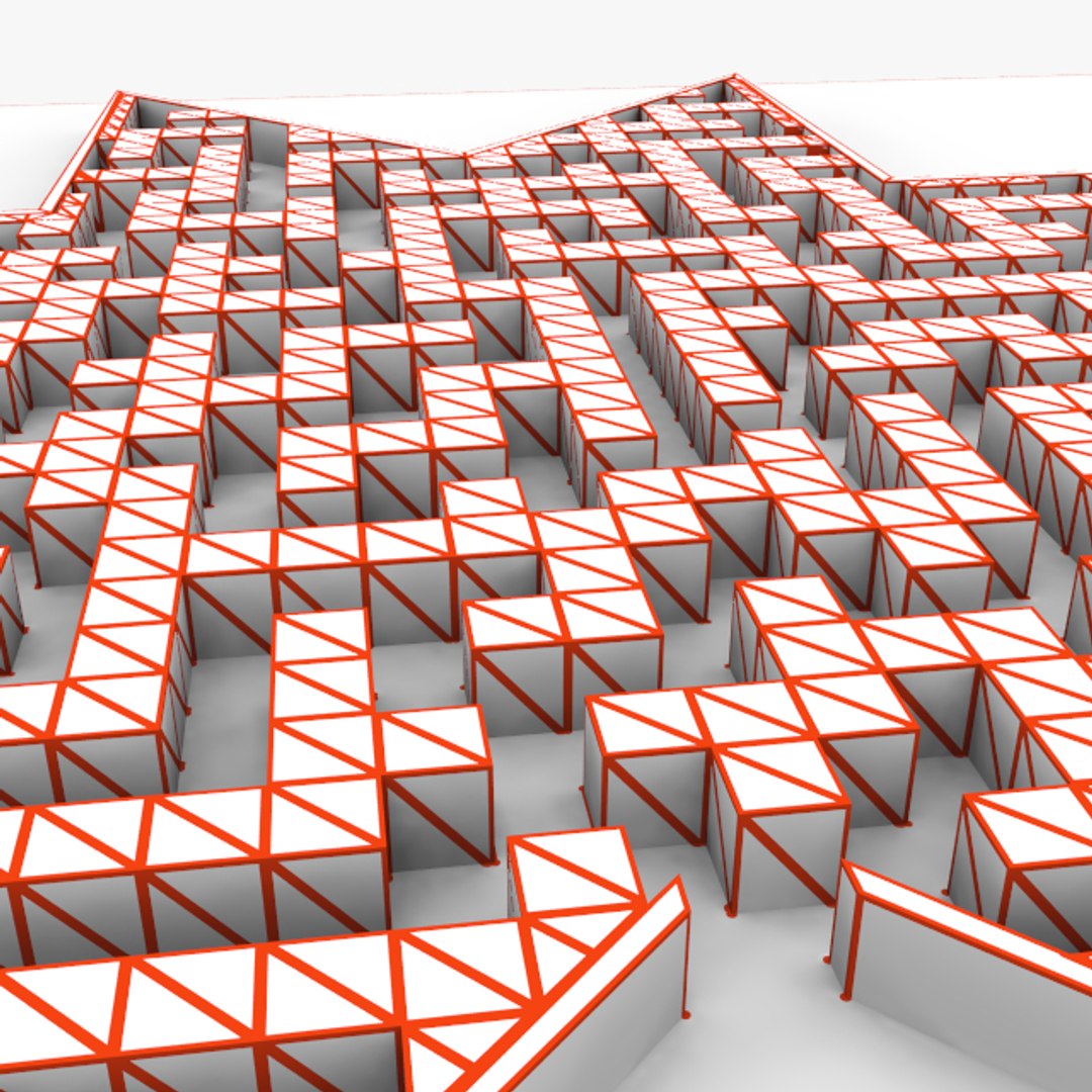 3ds max square labyrinth