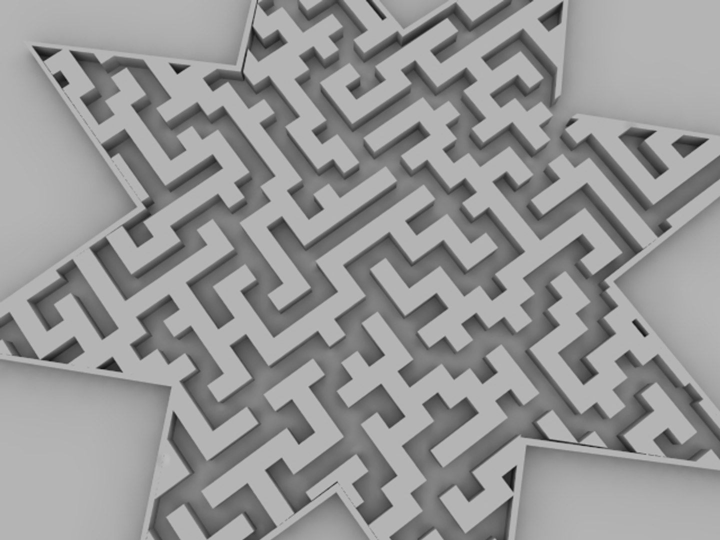 3ds max square labyrinth