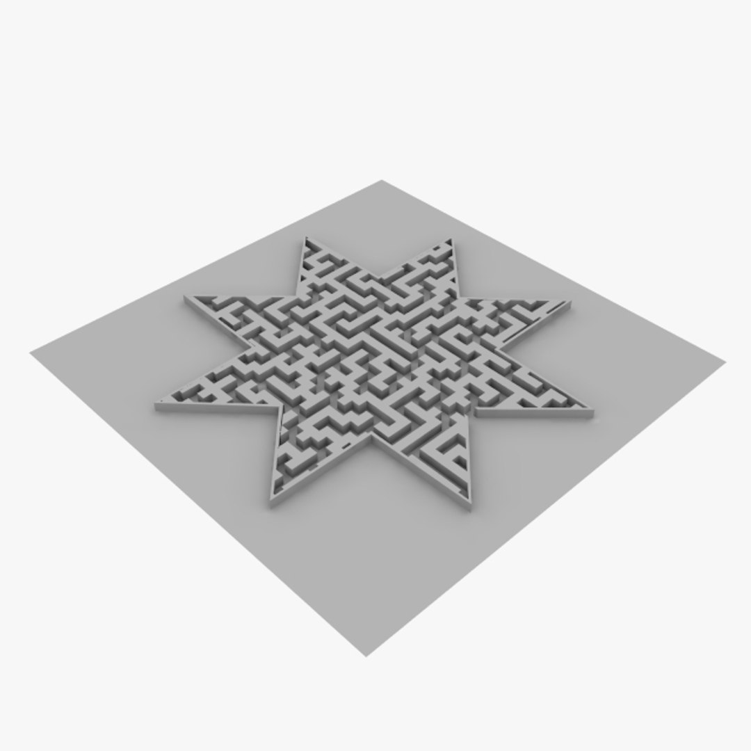3ds max square labyrinth