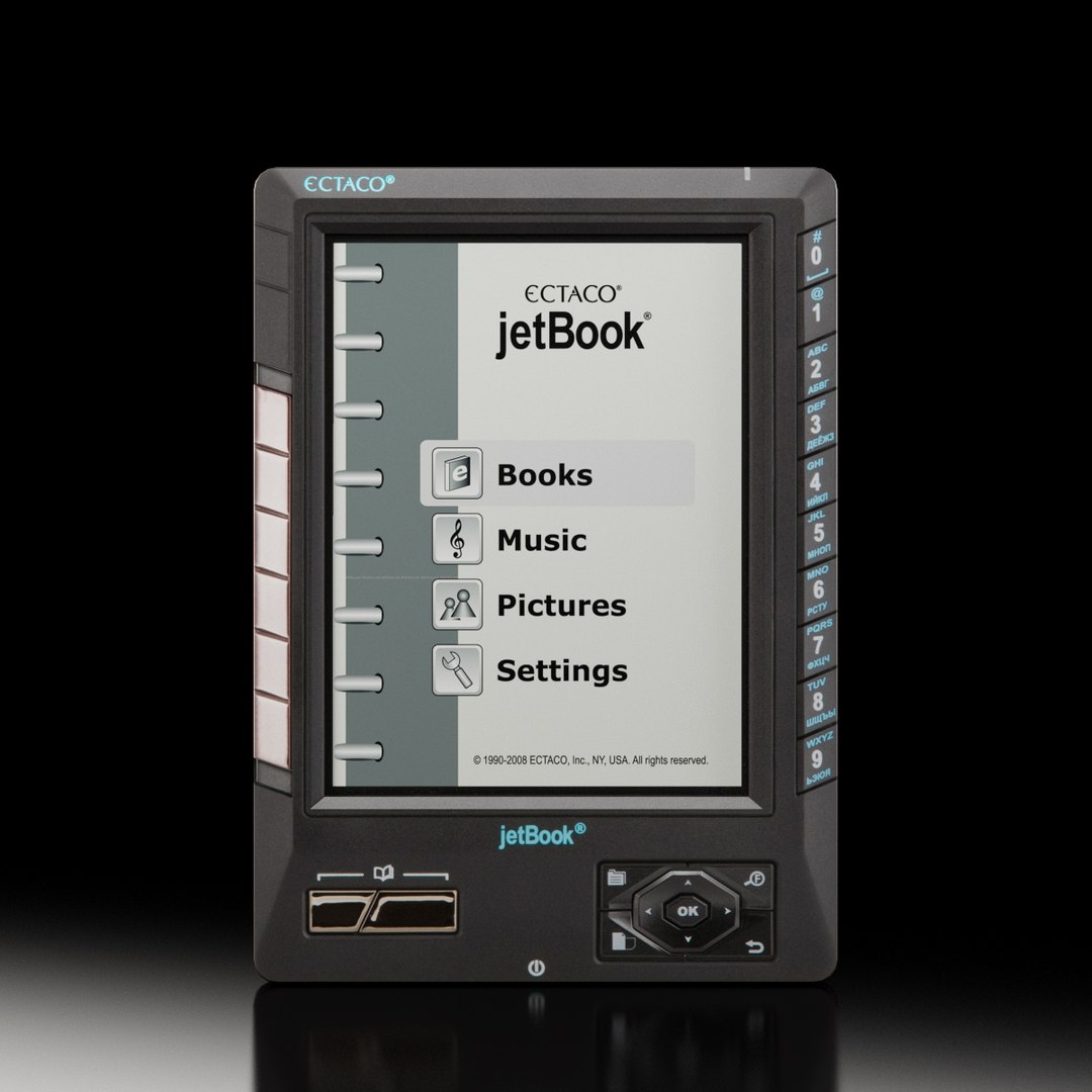 3d low-poly ectaco jetbook model