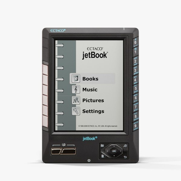 3d low-poly ectaco jetbook model