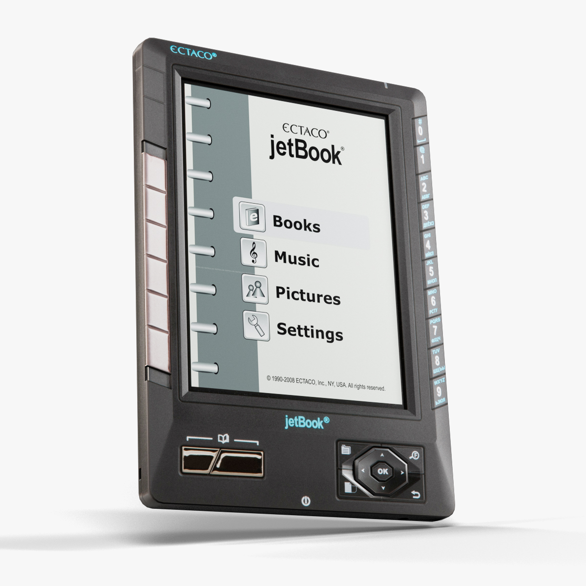 3d low-poly ectaco jetbook model