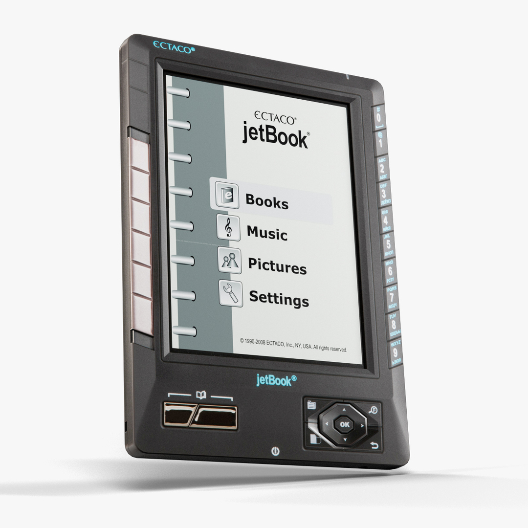 3d low-poly ectaco jetbook model