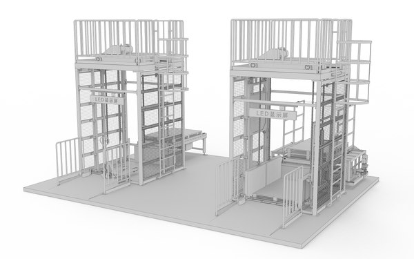 3D model Logistics Double Pallet Elevator - TurboSquid 1867938