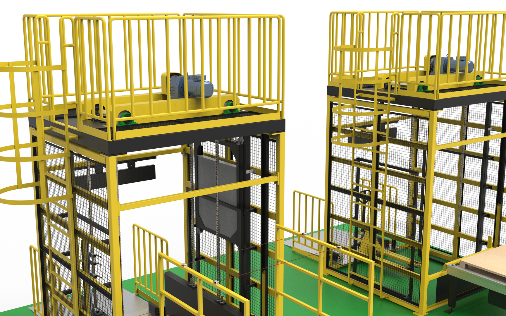 3D model Logistics Double Pallet Elevator - TurboSquid 1867938