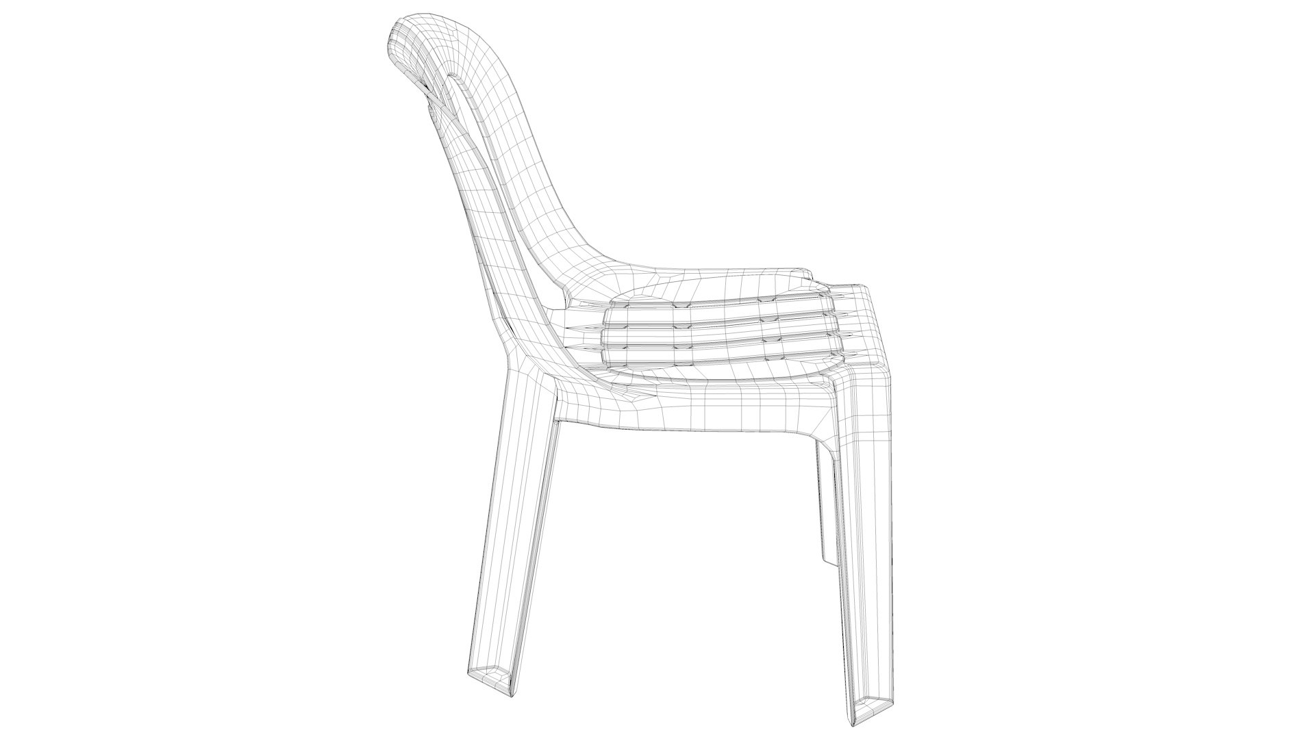 3D Plastic Chair 2 Model - TurboSquid 1989925