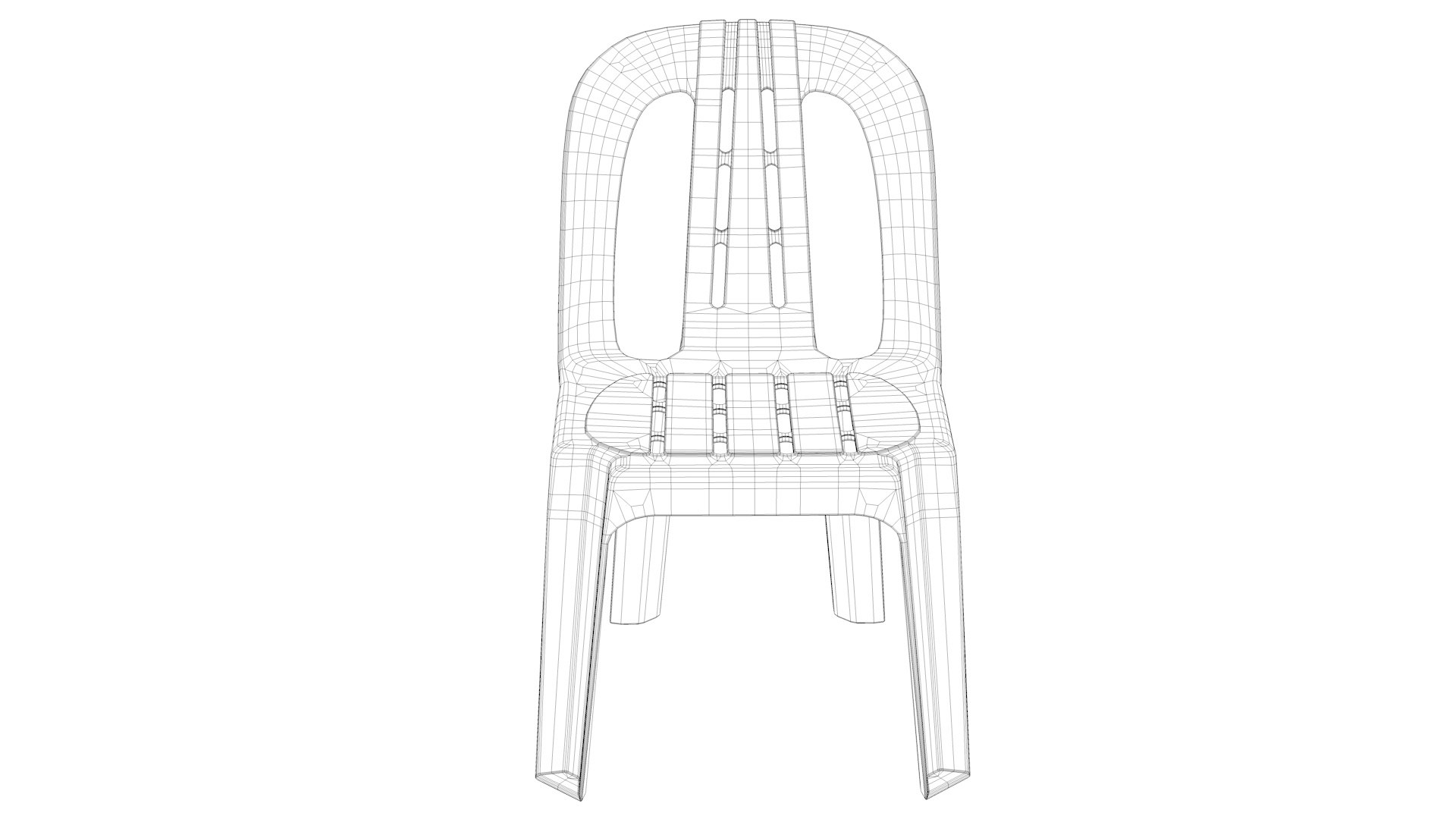 3D Plastic Chair 2 Model - TurboSquid 1989925