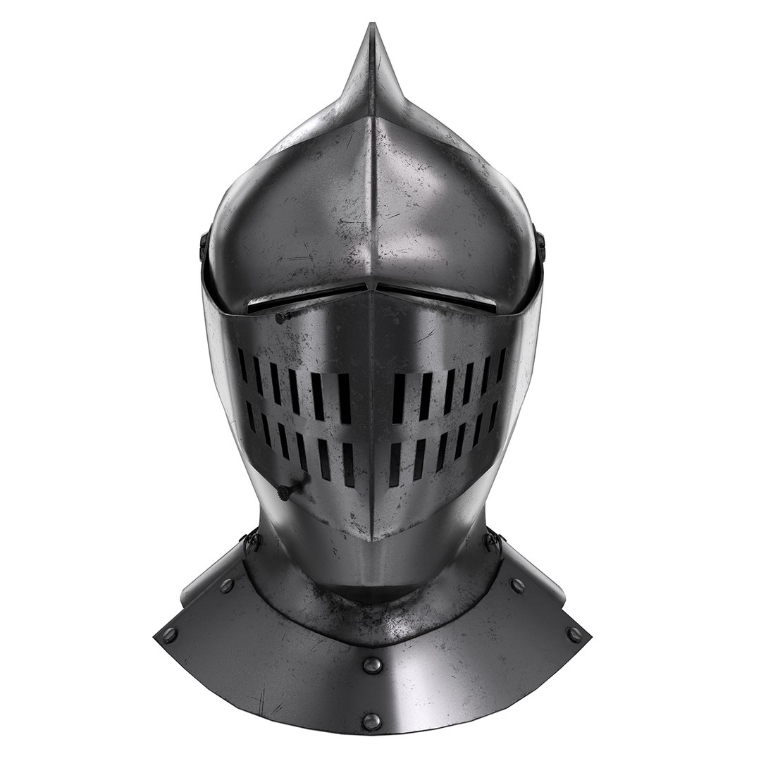 Medieval Knight Armet Helmet Visor 3D Model - TurboSquid 1183665
