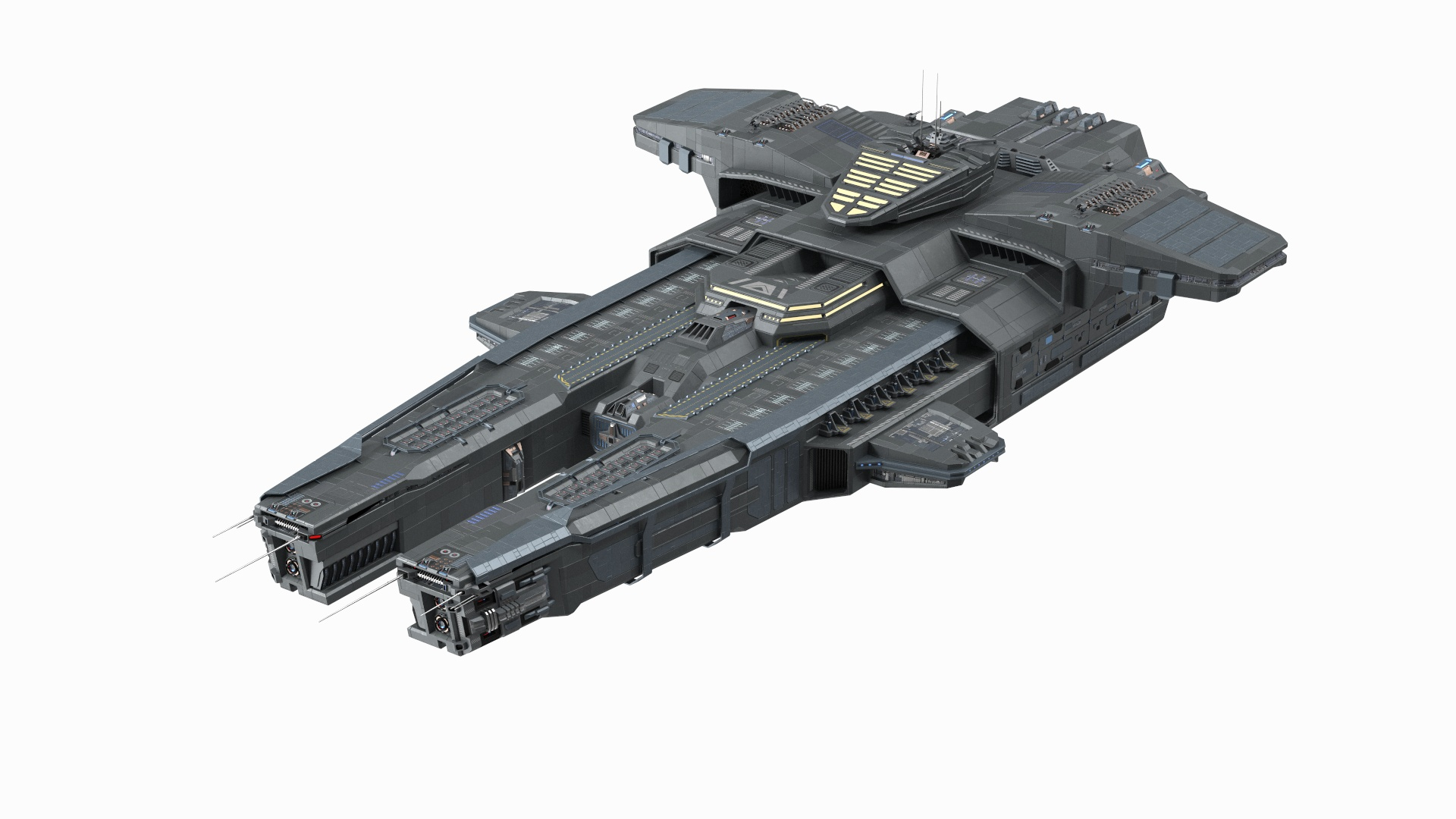 Futuristic Spaceship Carrier 3D Model - TurboSquid 2220668