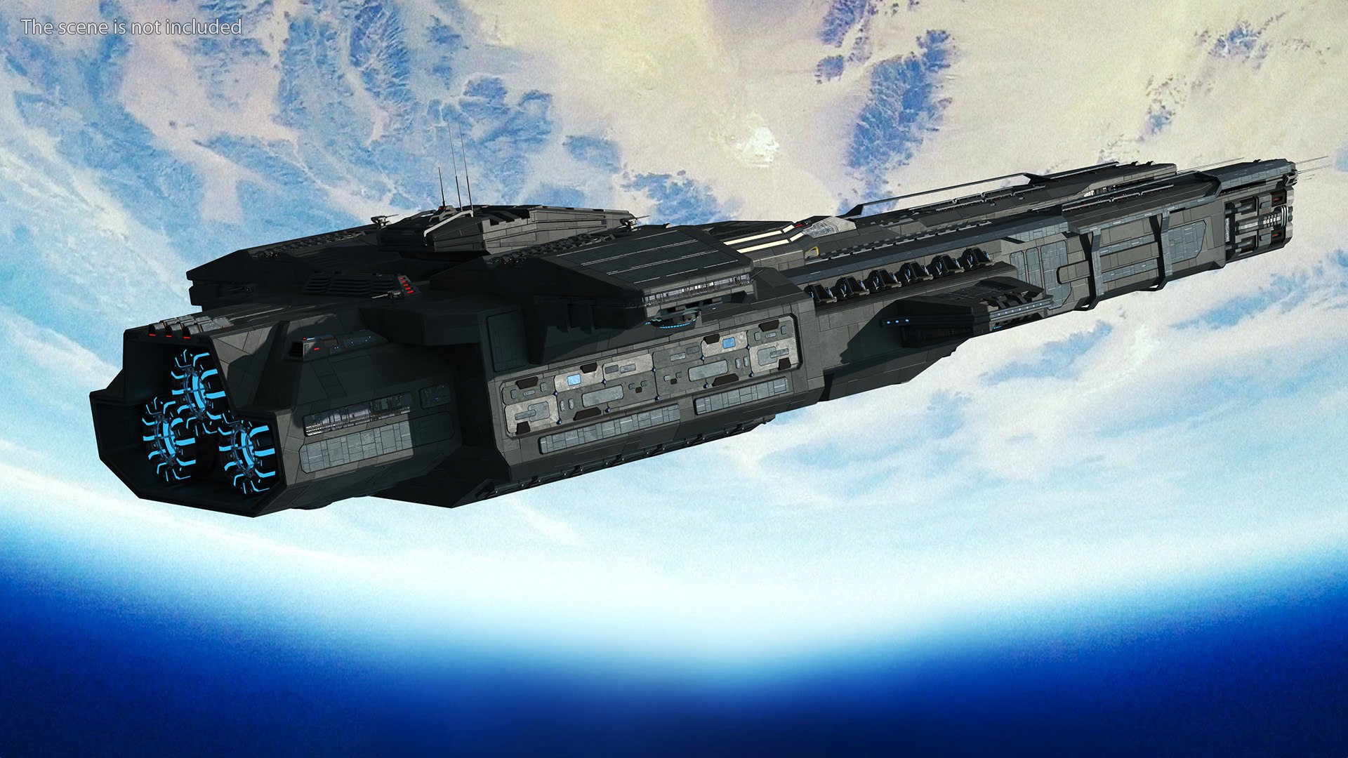 Futuristic Spaceship Carrier 3D Model - TurboSquid 2220668