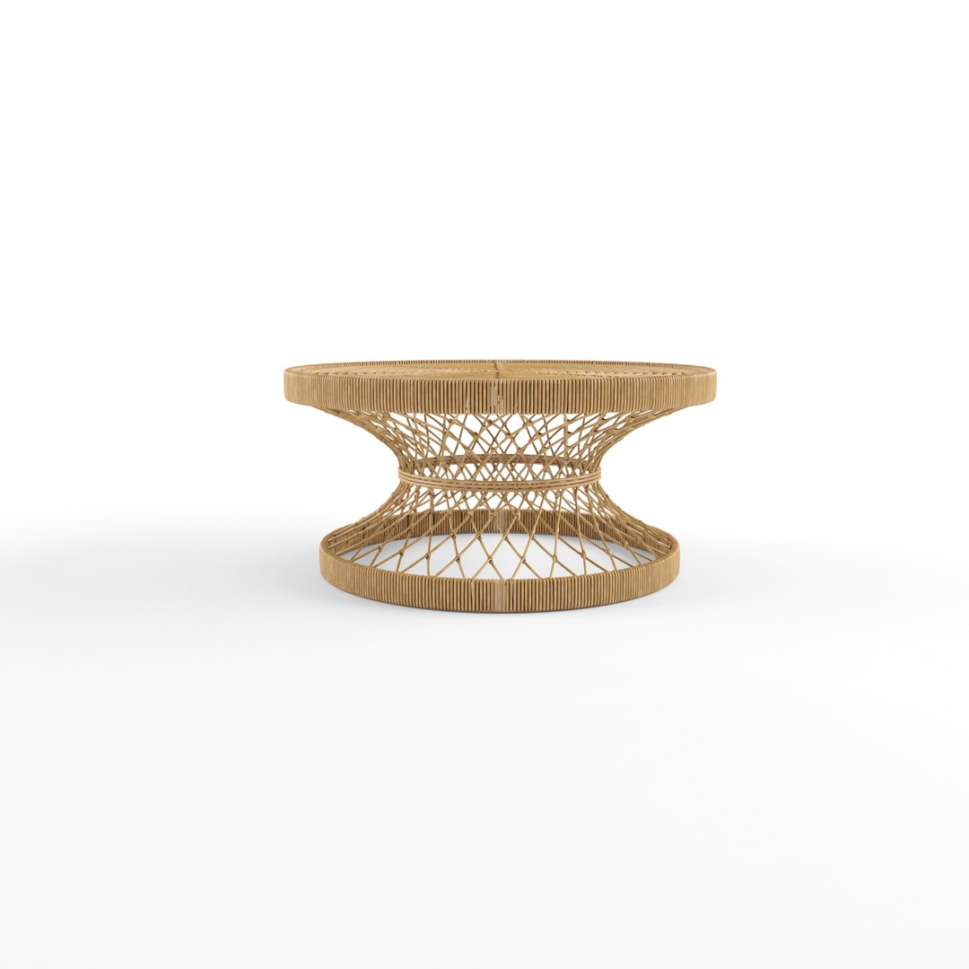 3D Model Table Natural Rattan - TurboSquid 1650442