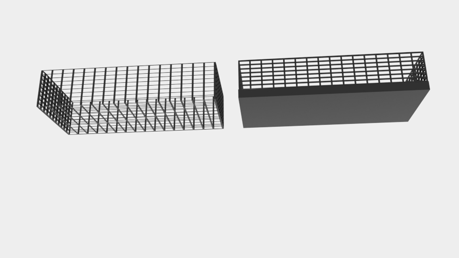 Rectangle Wire Bin Model - TurboSquid 1158366
