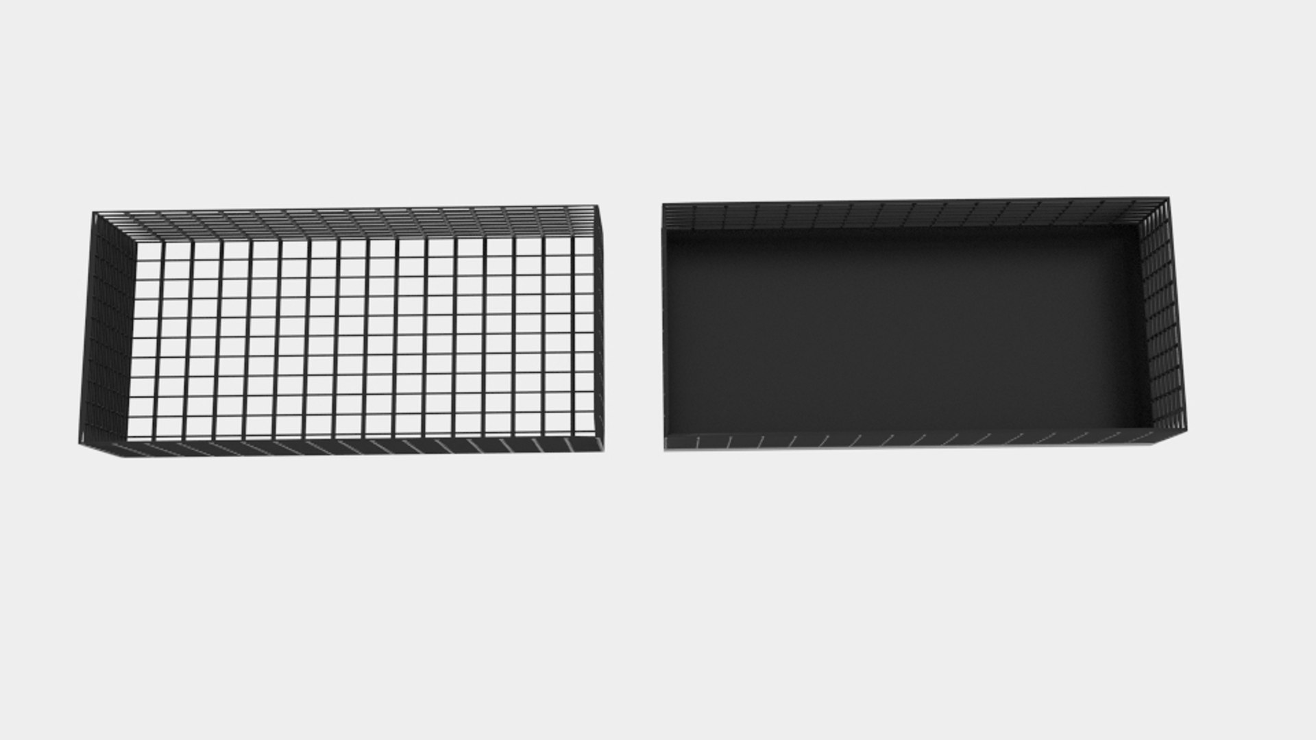 Rectangle Wire Bin Model - TurboSquid 1158366