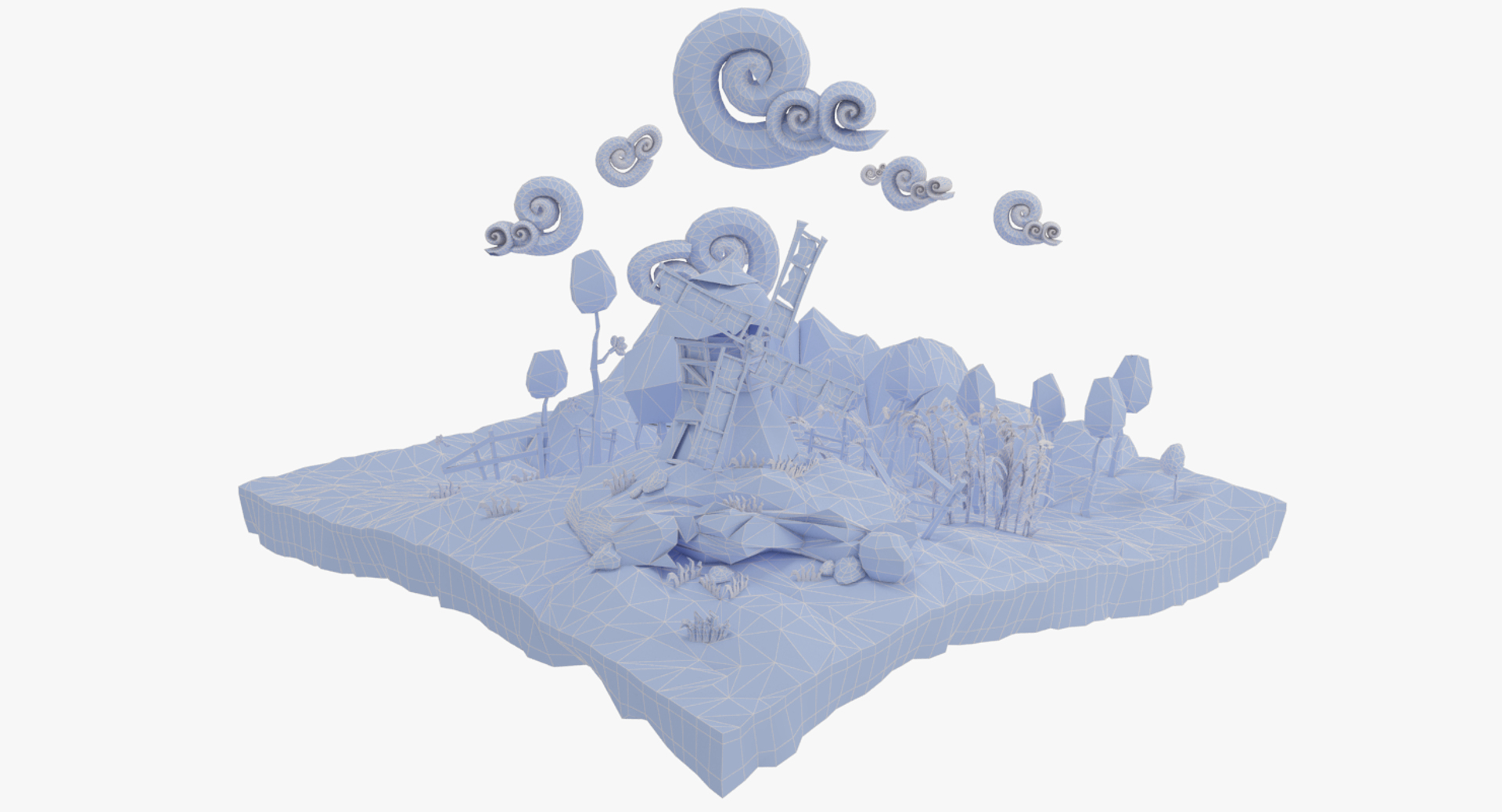 3D Model Paper Island Nature - TurboSquid 1379360