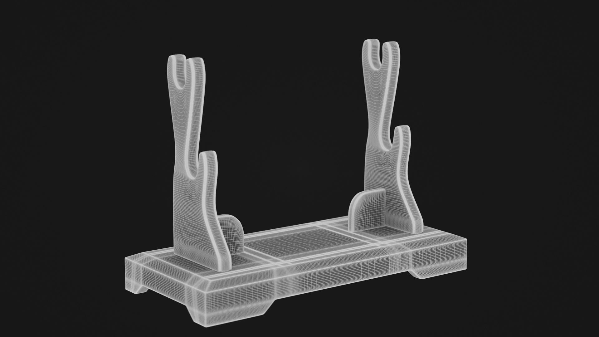 double sword stand 3d c4d