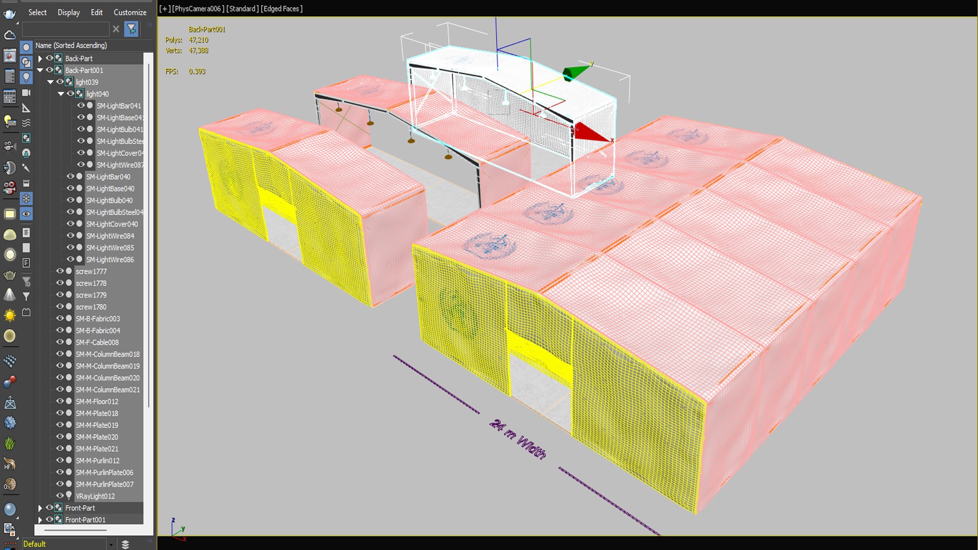 3D Storage Tent - 24m X Adjustable Length - Model - TurboSquid 1875788