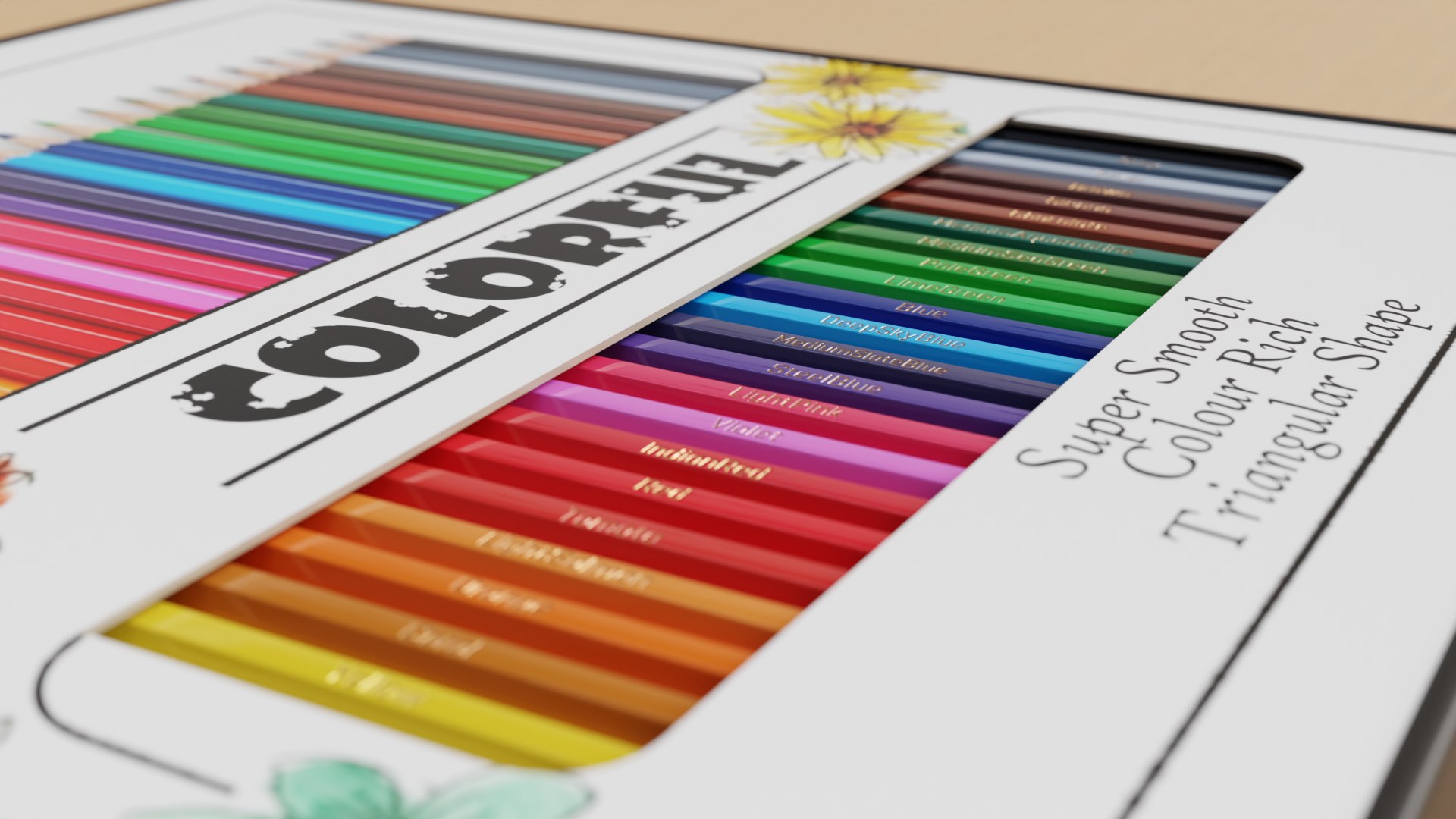 Set Of Colored Pencils Model - TurboSquid 2186858