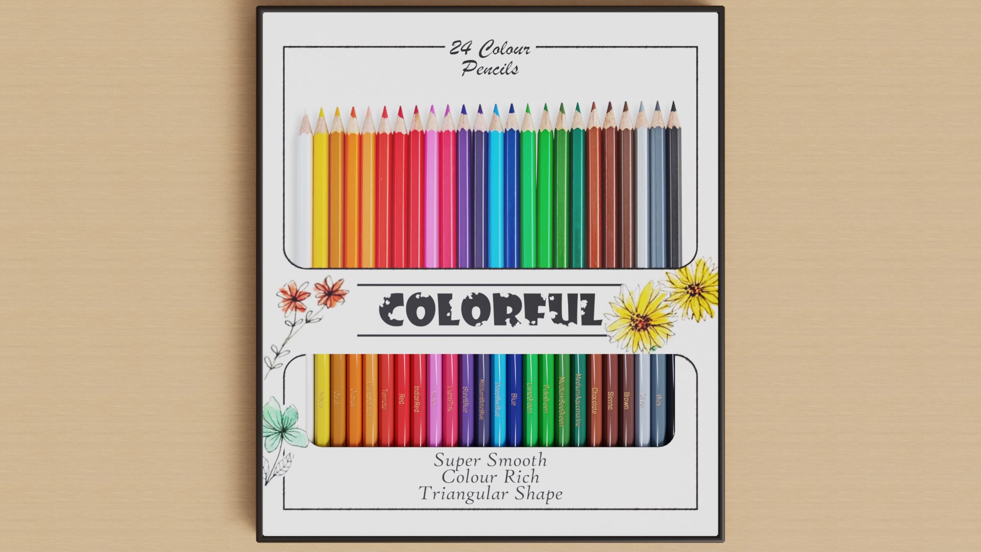 Set Of Colored Pencils Model - TurboSquid 2186858