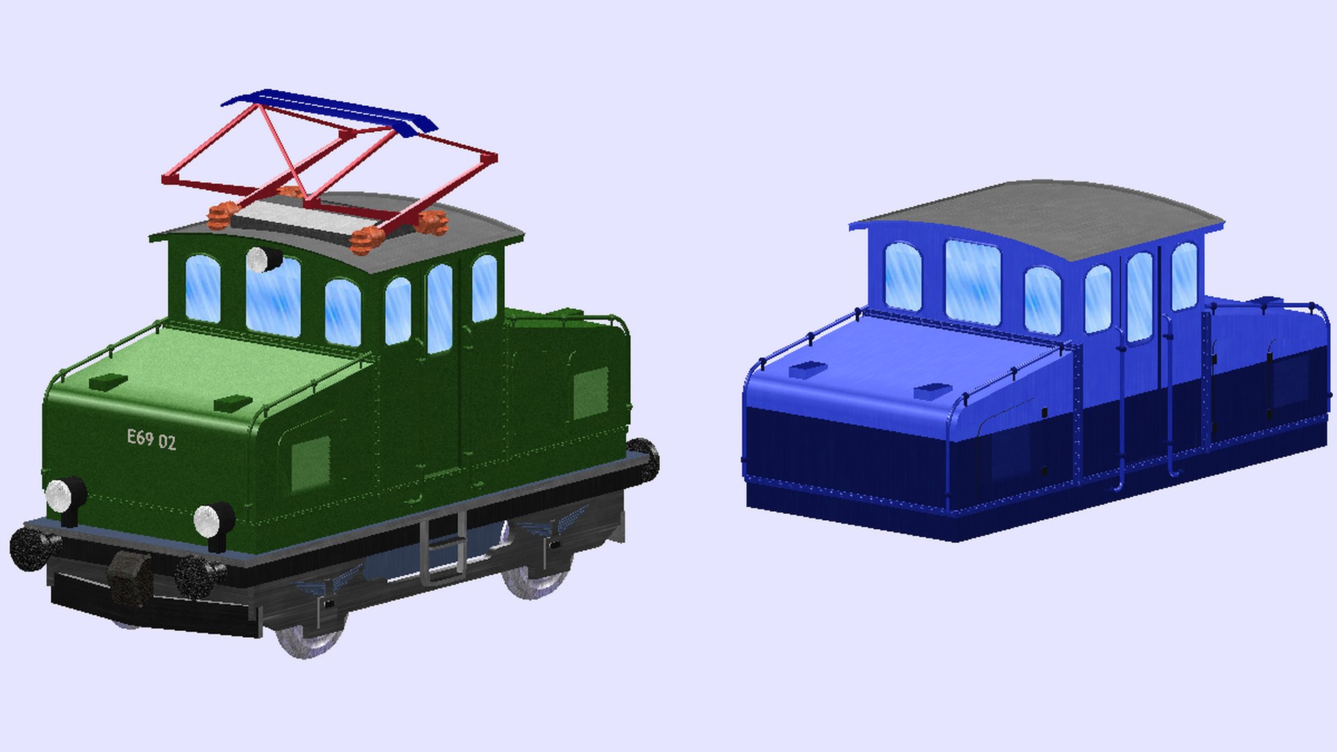 E69 02 Electric Locomotive In Two Colors 3D - TurboSquid 1795305