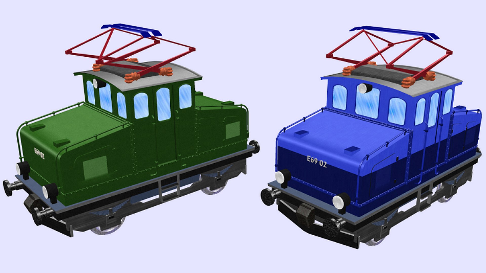 E69 02 Electric Locomotive In Two Colors 3D - TurboSquid 1795305