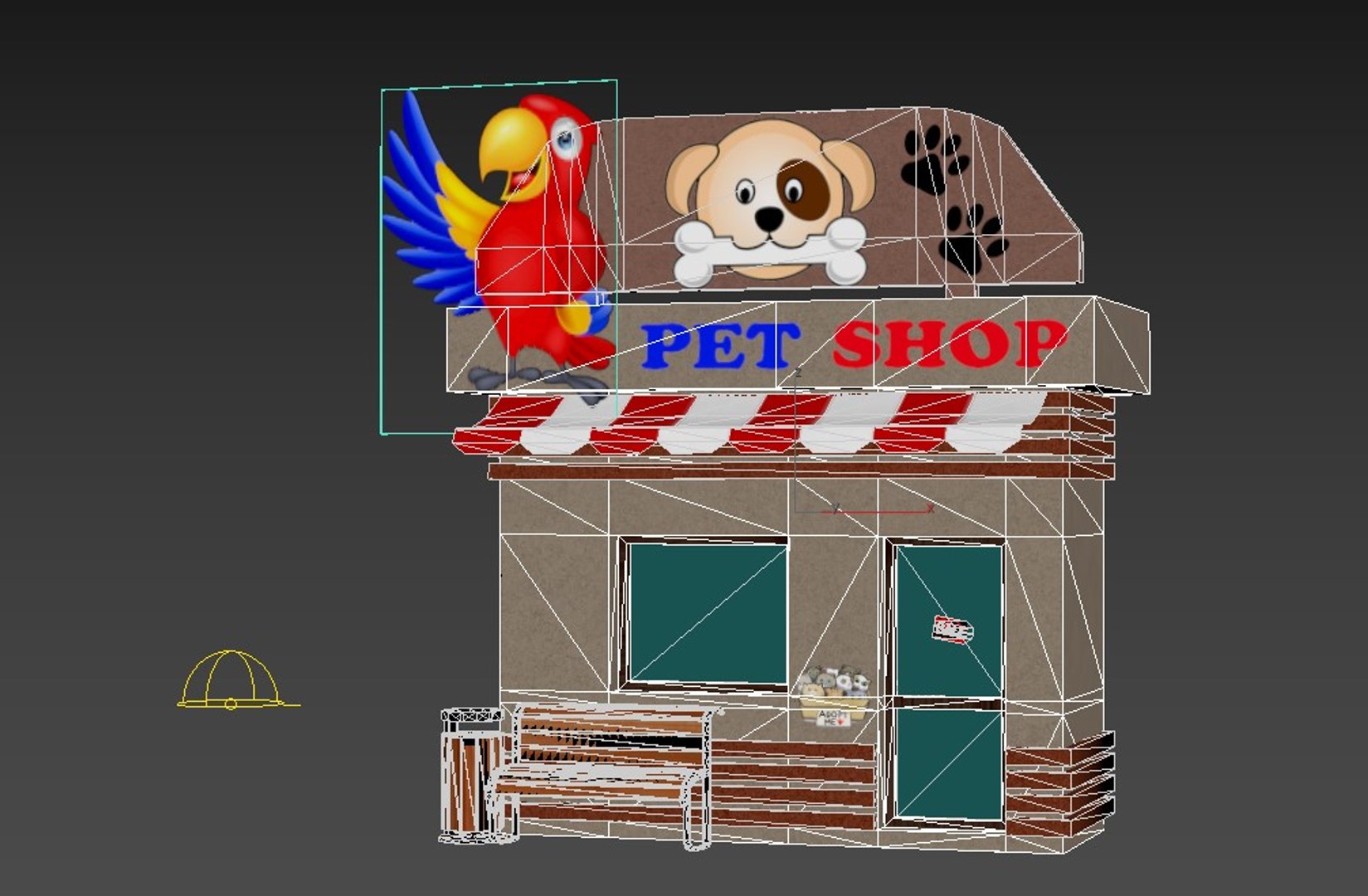 Cartoon Pet Shop Model - TurboSquid 1527713