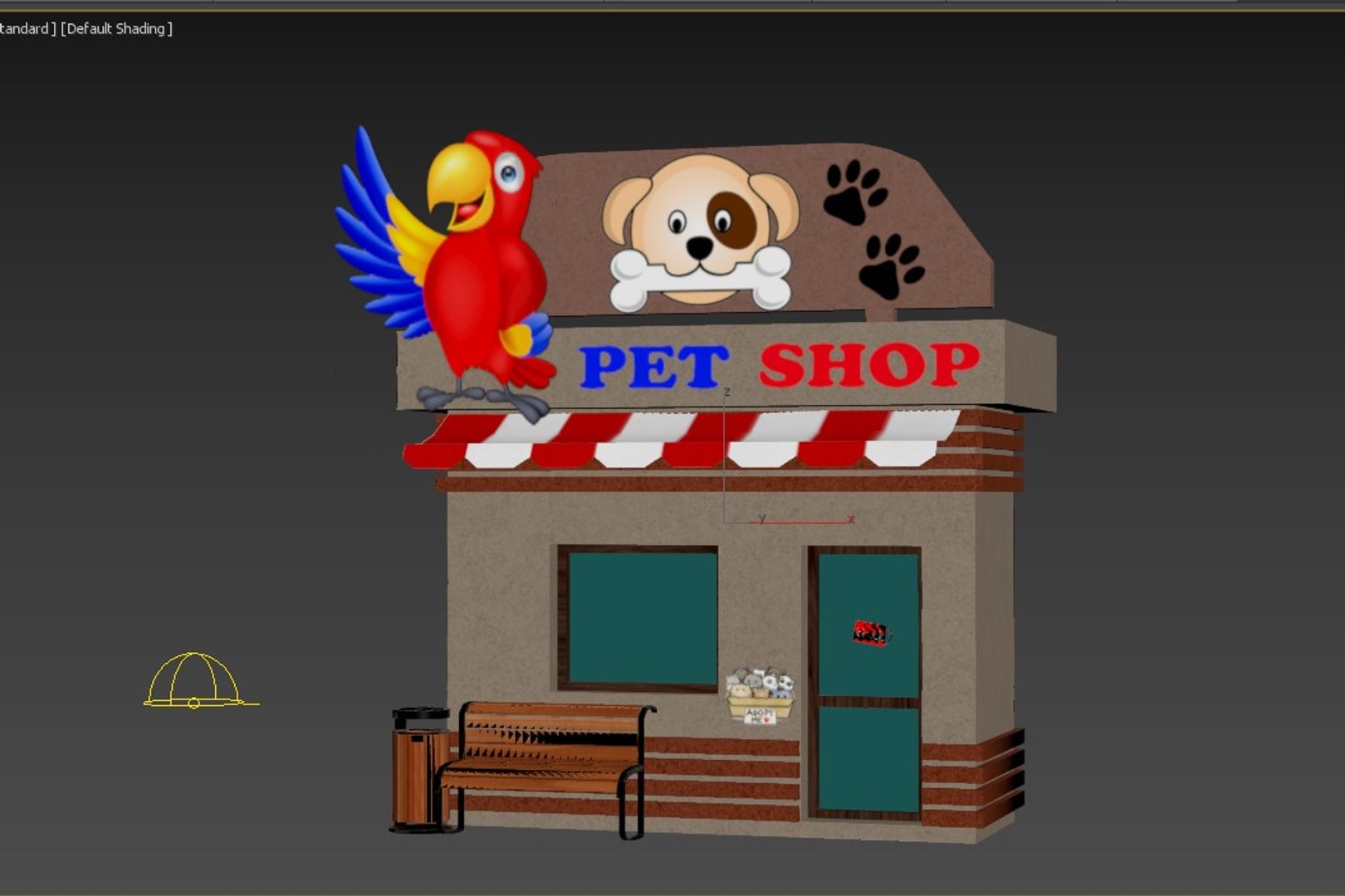 Cartoon Pet Shop Model - TurboSquid 1527713