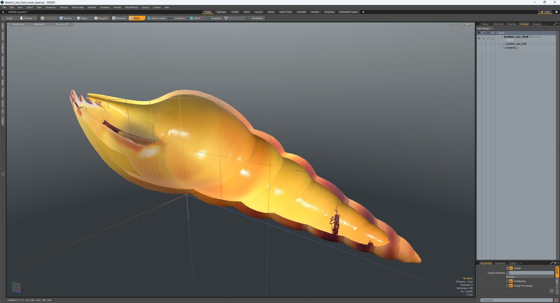 3D Realistic Sea Shell Model - TurboSquid 2329728