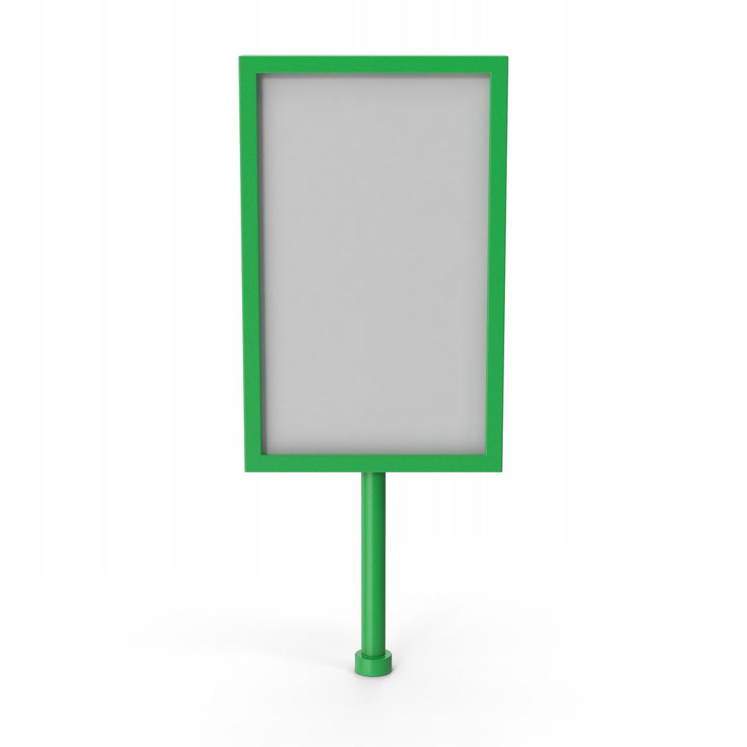 Green Billboard 3D - TurboSquid 2319953