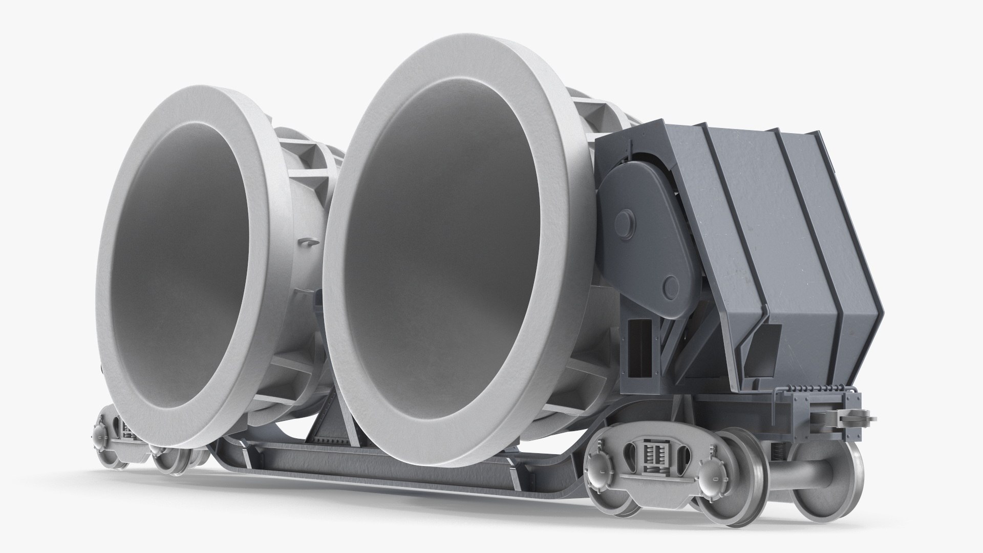 3D Steel Double Pot Slag Car - TurboSquid 2169073