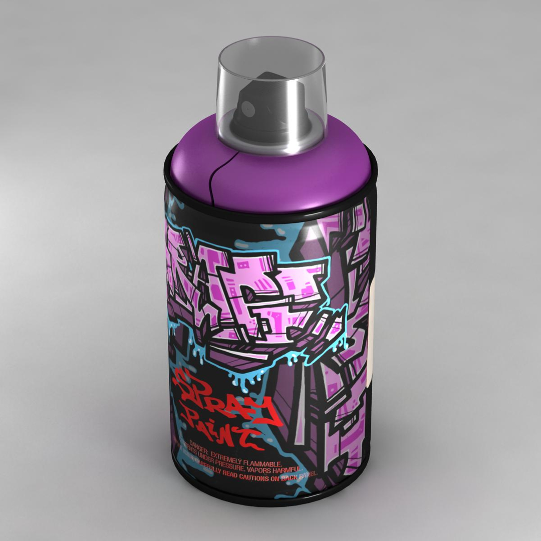 3d graffiti spray model